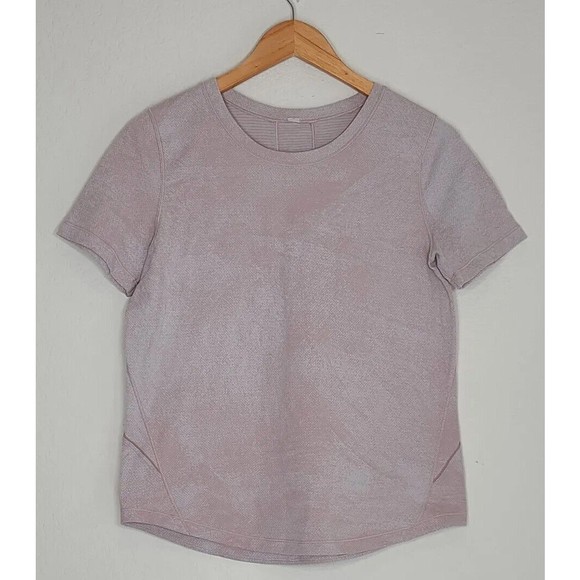 lululemon athletica | Tops | Lululemon Long Distance Short Sleeve Pink ...